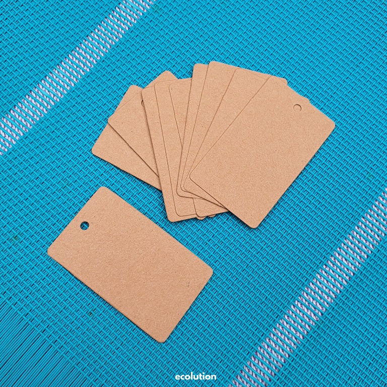 Kraft Rounded Rectangle Label Tag, Hobbies & Toys, Stationary & Craft ...