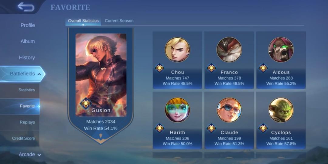 Mobile legend account KOF LEGEND, Video Gaming, Gaming Accessories, In ...