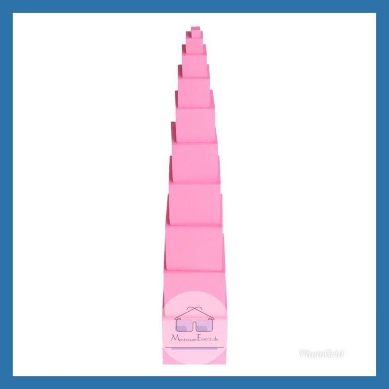 Montessori Pink Tower Building Blocks, Hobbies & Toys, Toys & Games on ...