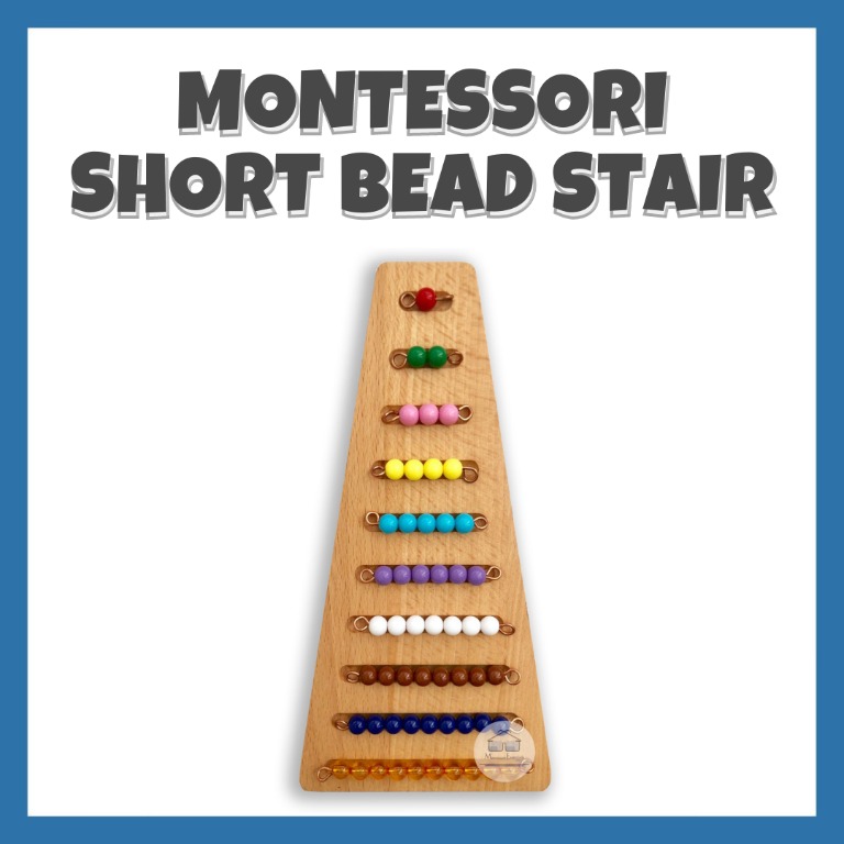 Montessori Short Bead Stair (Math Mathematics Counting Numbers 123 ...