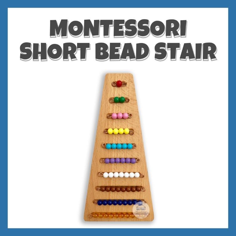 Montessori Short Bead Stair (Math Mathematics Counting Numbers 123 ...