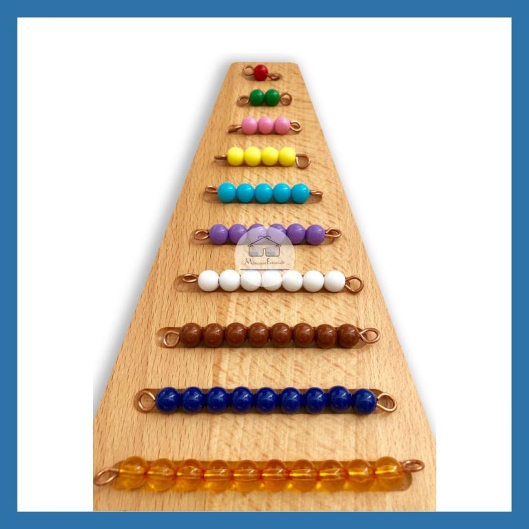 Montessori Short Bead Stair (Math Mathematics Counting Numbers 123 ...