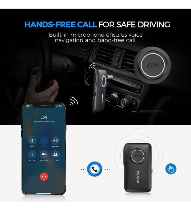 Mpow BH298A Bluetooth Receiver, Aux Wireless Bluetooth with Bluetooth 5 ...