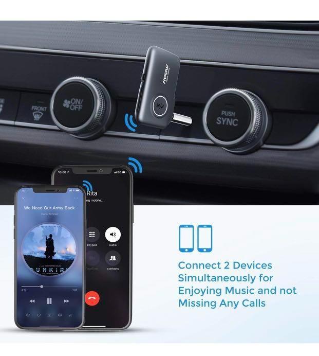 Mpow BH298A Bluetooth Receiver, Aux Wireless Bluetooth with Bluetooth 5 ...