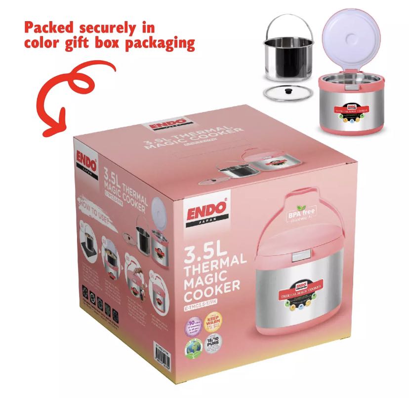 NEW ENDO 3.5L Thermal Magic Cooker vacuum pot, Furniture & Home Living ...