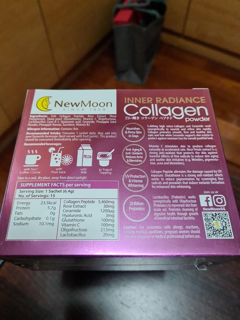 New Moon Inner Radiance Collagen Powder, Health & Nutrition, Health ...