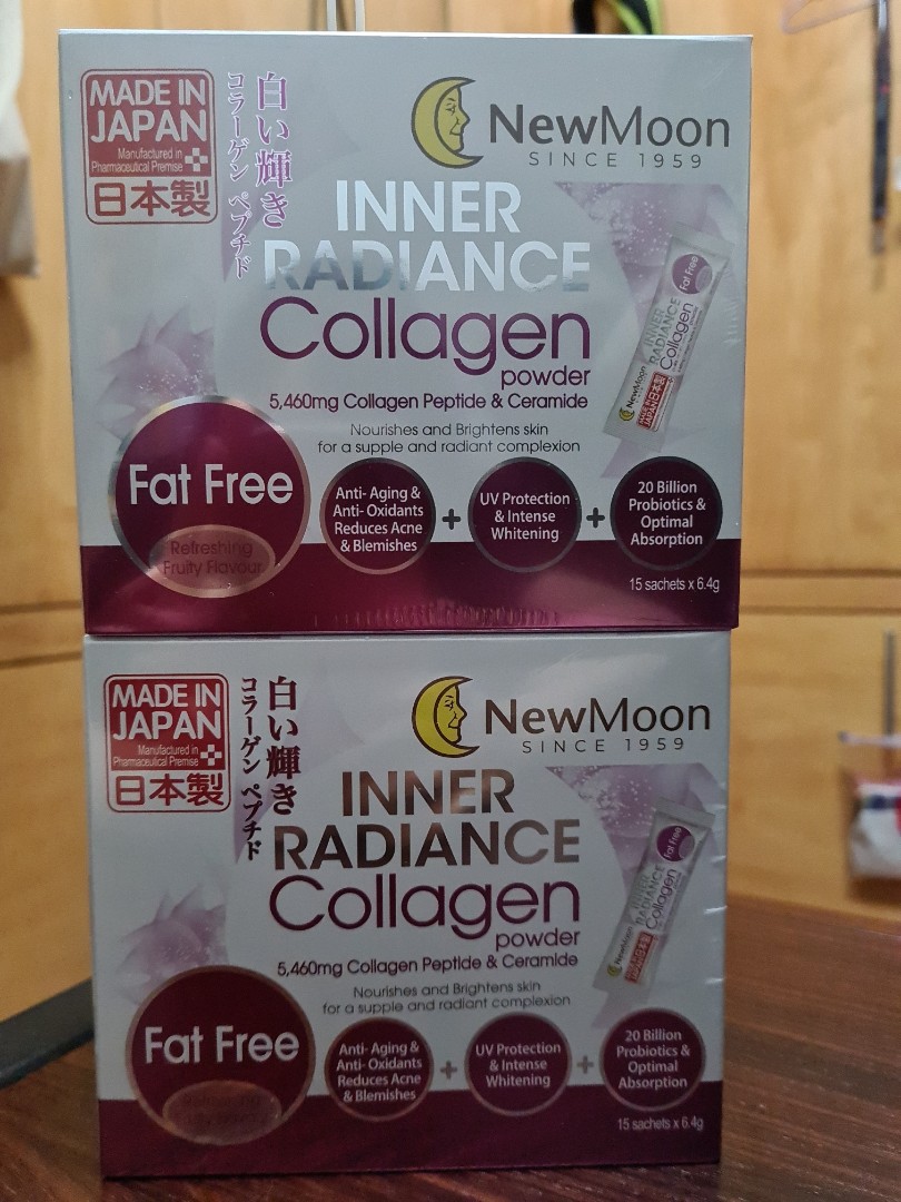 New Moon Inner Radiance Collagen Powder, Health & Nutrition, Health ...