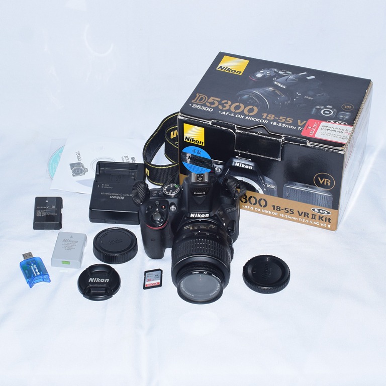 Nikon DSLR D5300 & 18-55mm AF VR lens (Complete box package ...