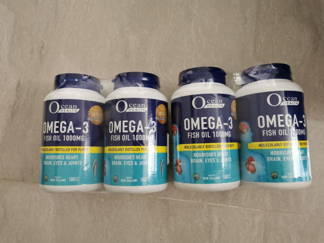 Ocean Health Omega 3 Fish Oil 1000mg, Health & Nutrition, Health ...
