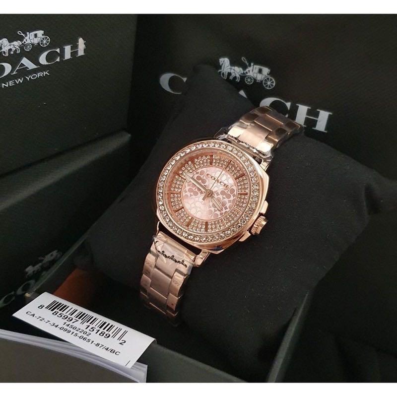 Original 100% Coach Watch Diamond, Fesyen Wanita, Jam Tangan di Carousell