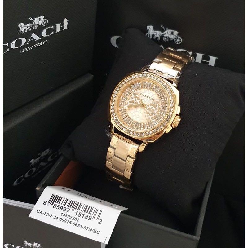 Original 100% Coach Watch Diamond, Fesyen Wanita, Jam Tangan di Carousell