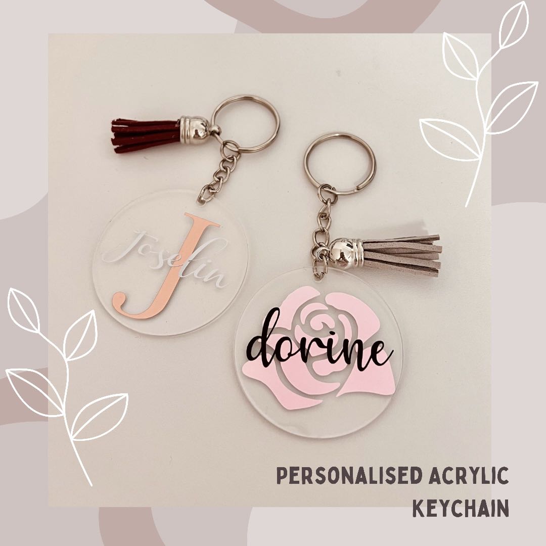 Personalised / Custom Acrylic Key Chain (Perfect Christmas Gift ...