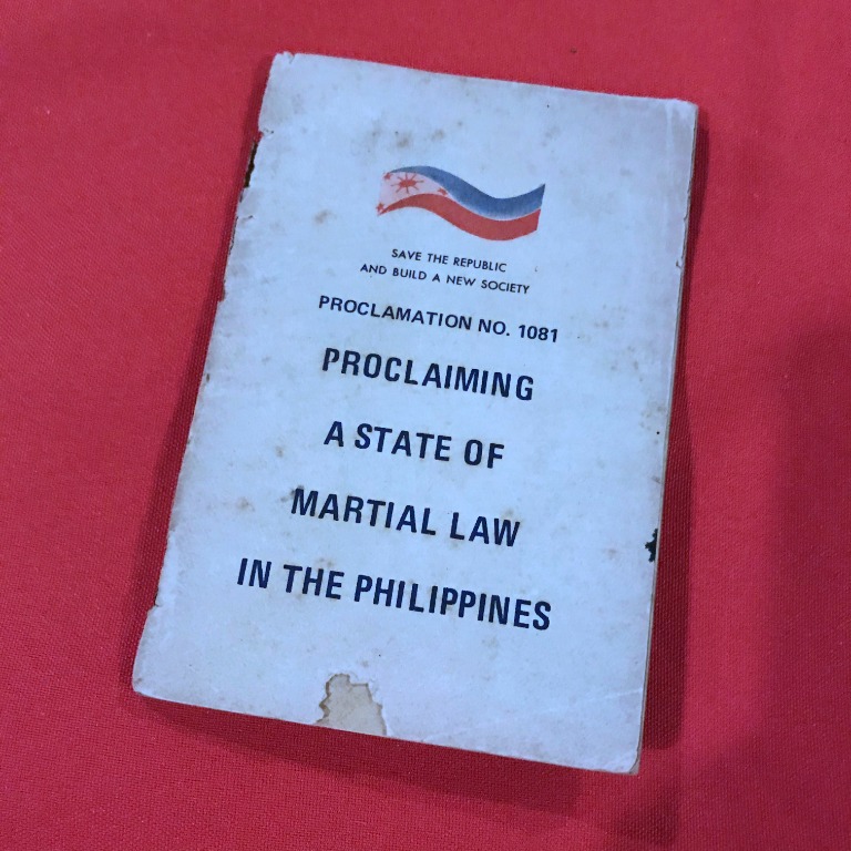 Collector's Item Proclamation No 1081 Proclaiming A State of Martial ...