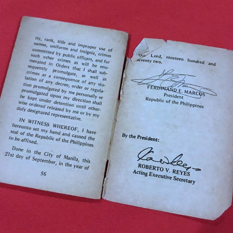 Collector's Item Proclamation No 1081 Proclaiming A State of Martial ...