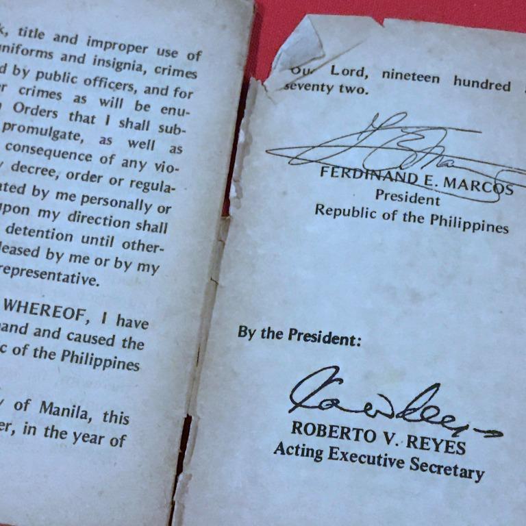 Collector's Item Proclamation No 1081 Proclaiming A State of Martial ...