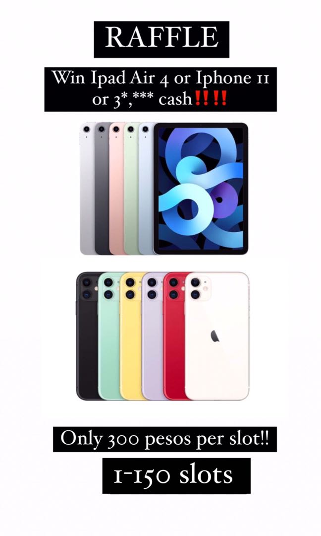 RAFFLE FOR ONLY 299, Mobile Phones & Gadgets, Tablets, iPad on Carousell