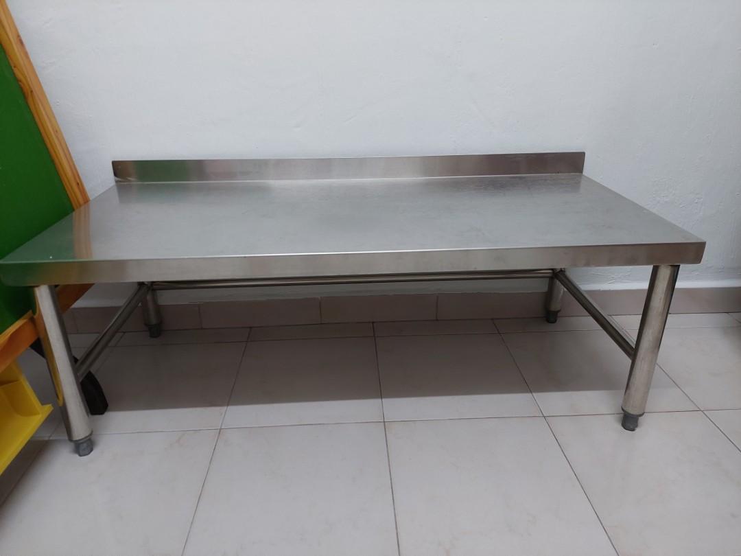 Stainless steel low table, Furniture & Home Living, Bathroom & Kitchen ...