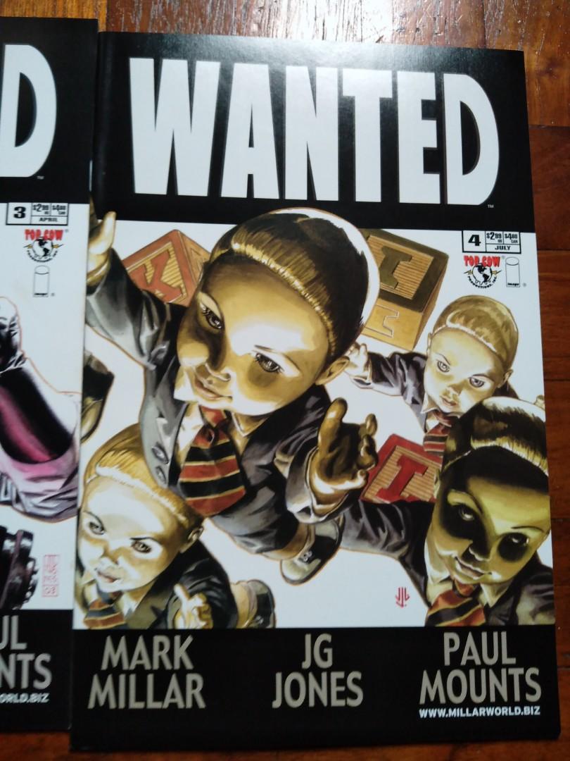 Top Cow Comics Wanted #1 to 4 and Wanted Dossier #1 by Mark Millar, JG ...