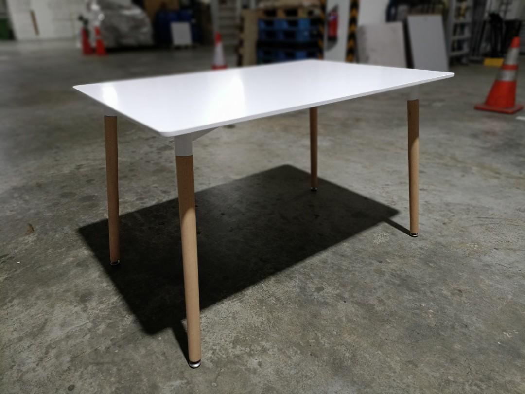 VIENNA Dining Table in WHITE (M), Furniture & Home Living, Furniture ...