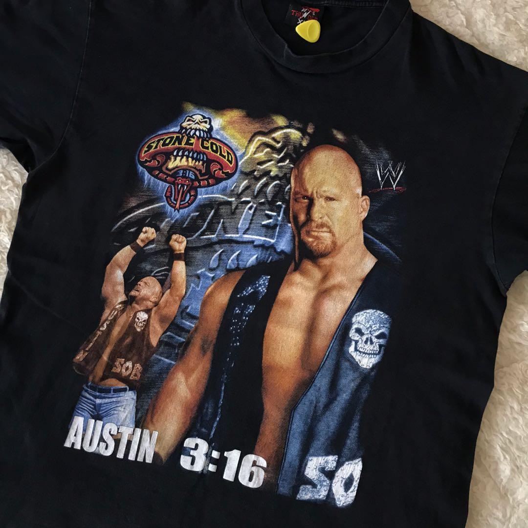 Vintage bootleg WWF stone cold, Men's Fashion, Tops & Sets, Tshirts ...