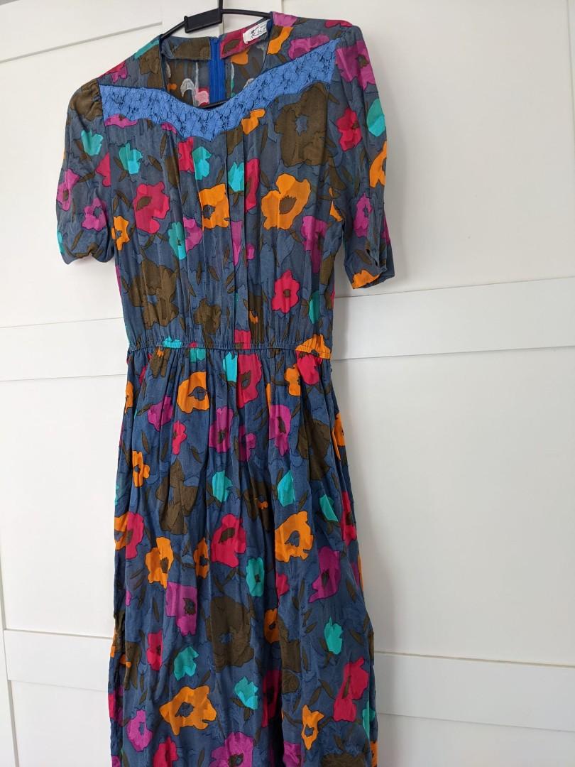 Vintage Color Splash Dress, Women's Fashion, Dresses & Sets, Dresses on ...