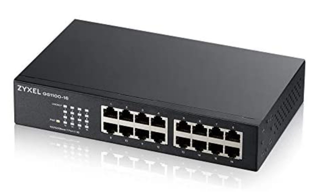 ZyXEL Unmanaged Switch Model: GS1100-16 16 port Gigabit Unmanaged ...