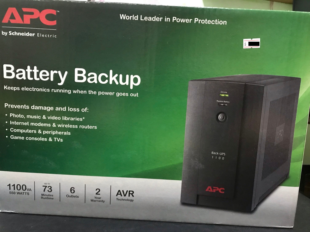 APC Back-UPS, 1100VA, 230V, AVR, Universal and IEC Sockets (uninterruptible power supply ...