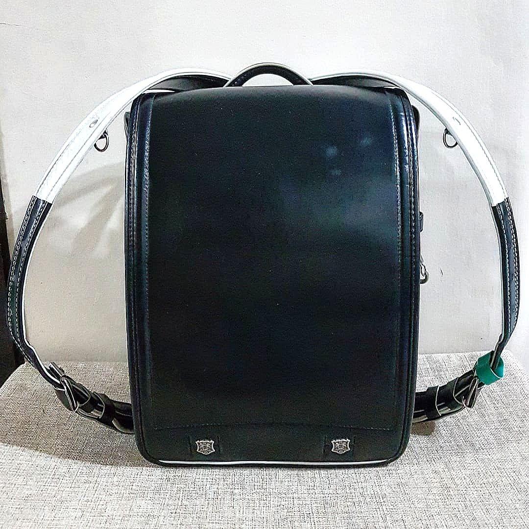 Authentic Randoseru (Black) japanese backpack [GENUINE LEATHER MADE IN ...