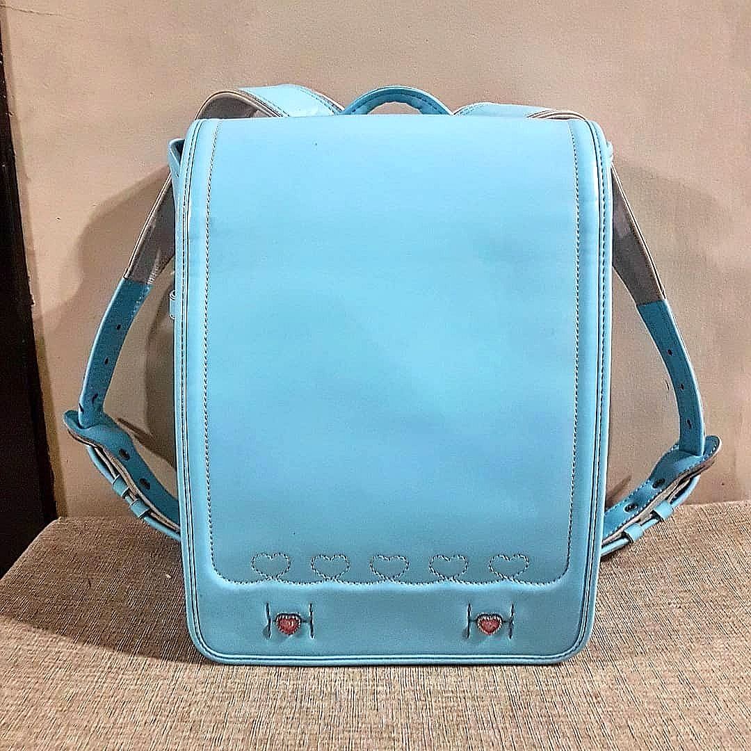 Authentic Randoseru (Light Blue) japanese backpack [GENUINE LEATHER ...