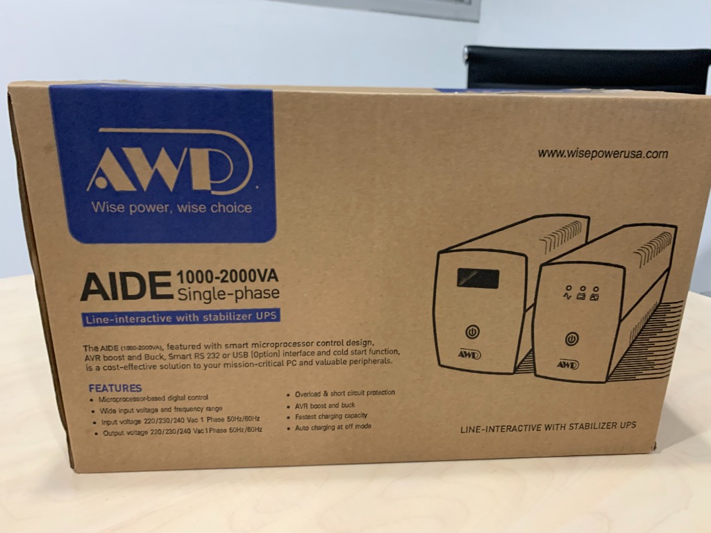 AWP AID1500 1.5k/VA UPS 1500VA/900W Computer Server Stand-alone UPS ...