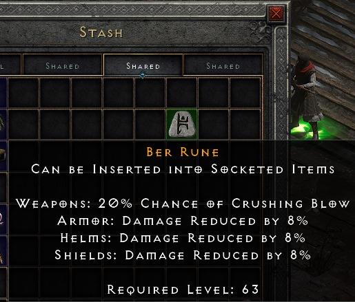 Ber Rune - Diablo II Resurrected (D2R), Video Gaming, Gaming ...