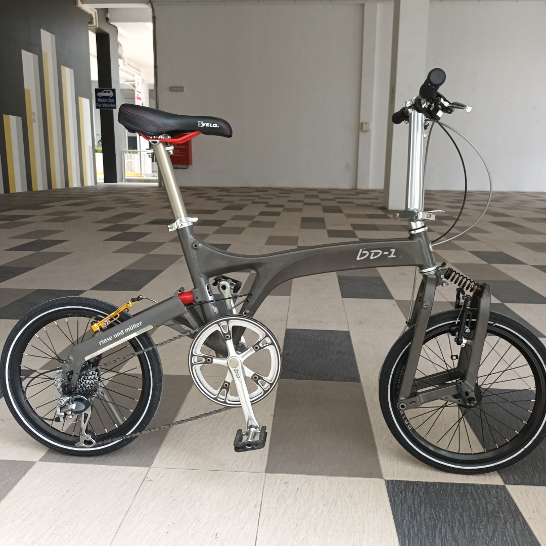 Birdy BD-1 Folding Bicycle 8 speeds Foldable Bike 18" Full Suspension ...