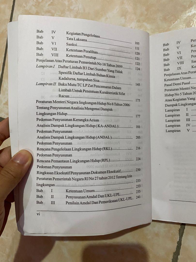 Buku himpunan UU Lingkungan Hidup dan Amdal, Buku & Alat Tulis, Buku ...