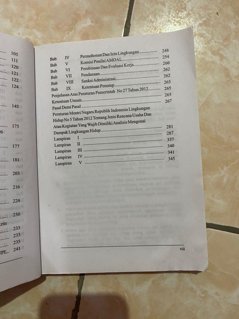 Buku himpunan UU Lingkungan Hidup dan Amdal, Buku & Alat Tulis, Buku ...