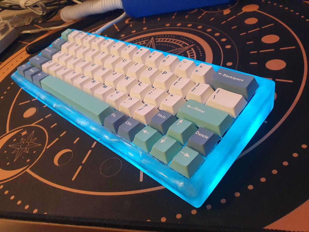 Custom Alopow Resin 60% Keyboard assembled by KBDFans, Computers & Tech ...