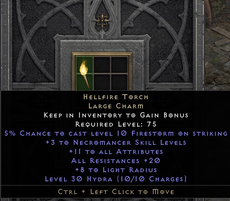 Diablo 2 D2R 11/20 Necro Hellfire Torch and other stuff, Video Gaming ...