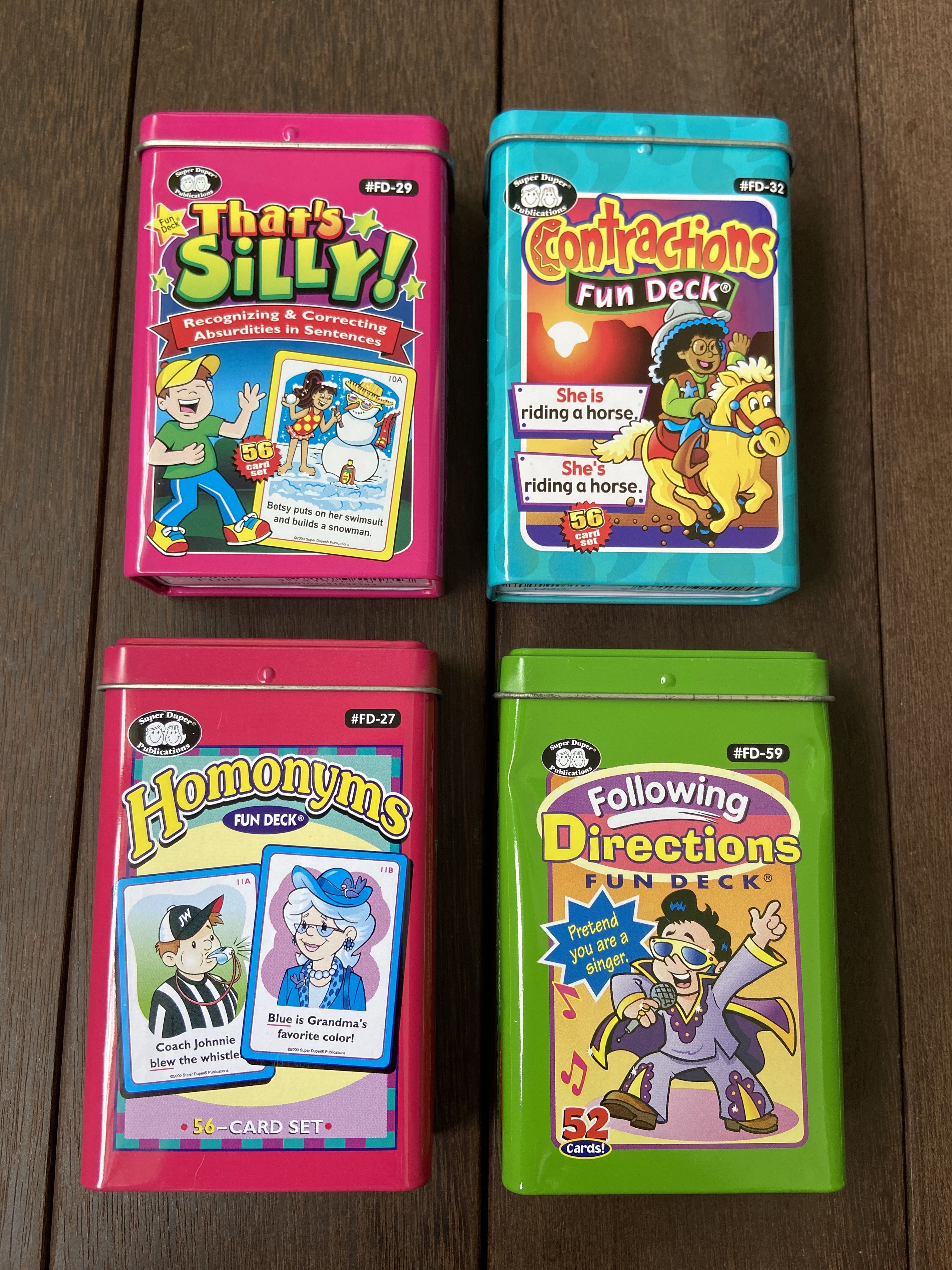 English learning fun decks / flash cards / speech therapy/Learning ...