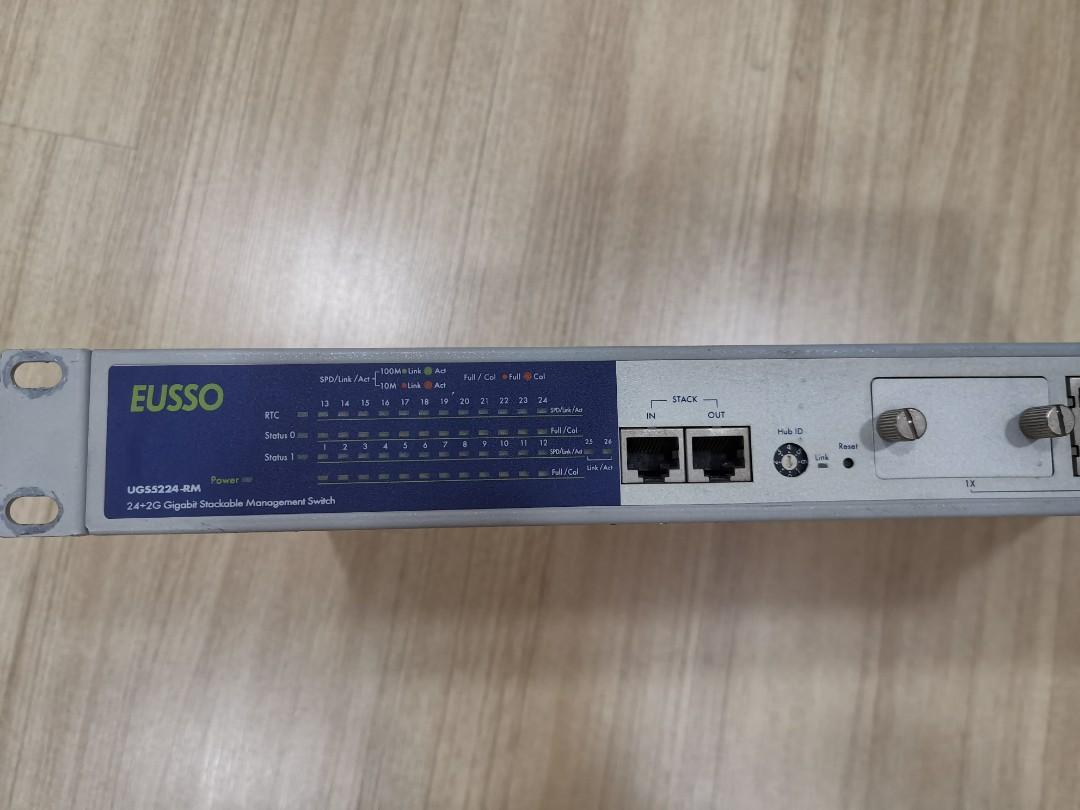 Eusso UGS5224-RM Gigabit Stackable Management Switch, Computers & Tech ...
