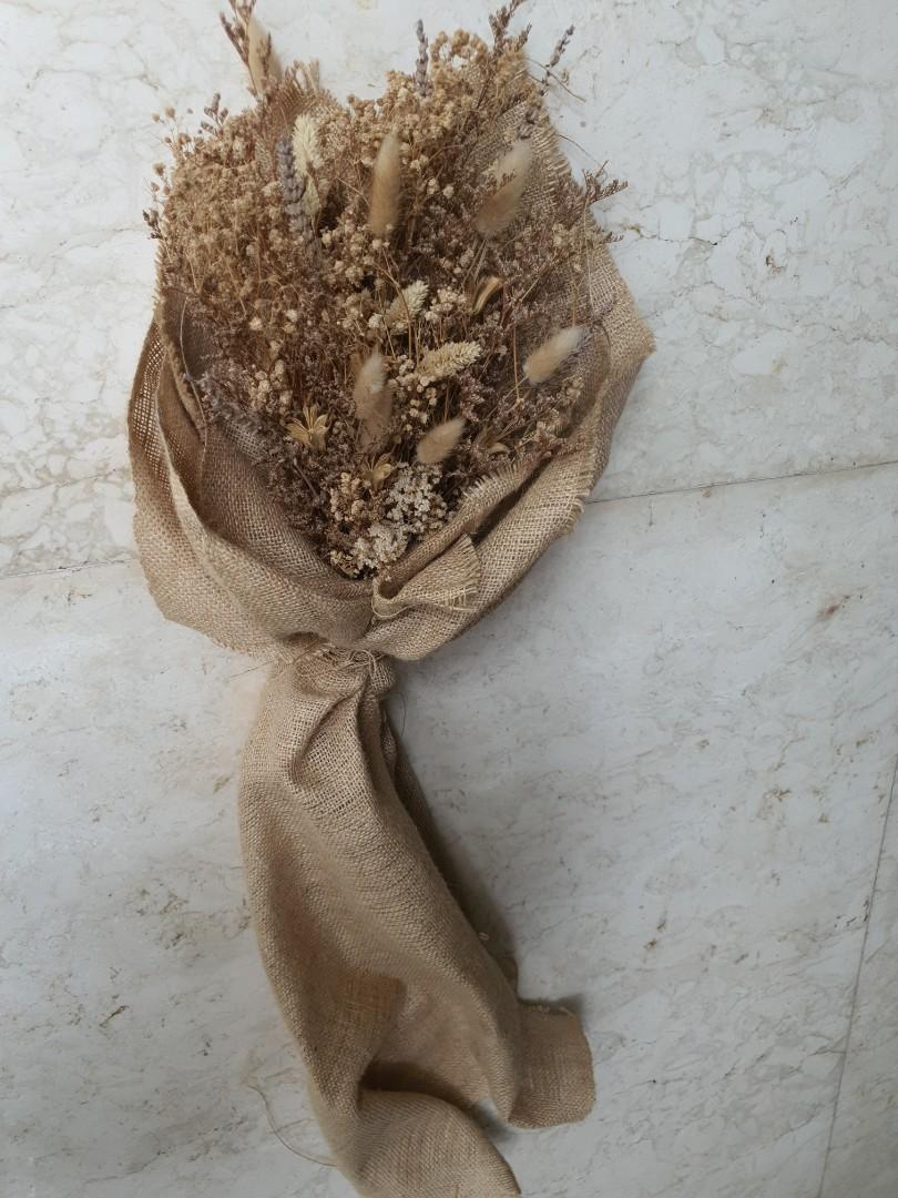 Floral bouquet Bunga kering bunga tangan hadiah, Desain & Kerajinan ...
