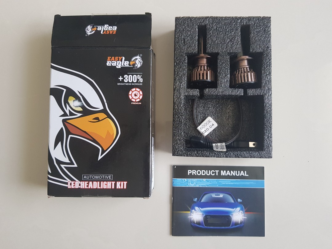 H7 6000k LED Headlight Bulb Kit by Easy Eagle, Car Accessories ...