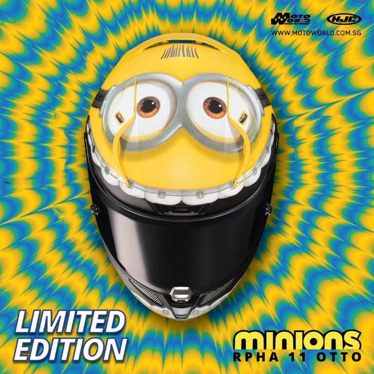 HJC Rpha 11 Minions Otto Motorcycle Full Face Helmet PSB APPROVED ...