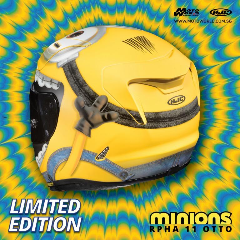 HJC Rpha 11 Minions Otto Motorcycle Full Face Helmet PSB APPROVED ...