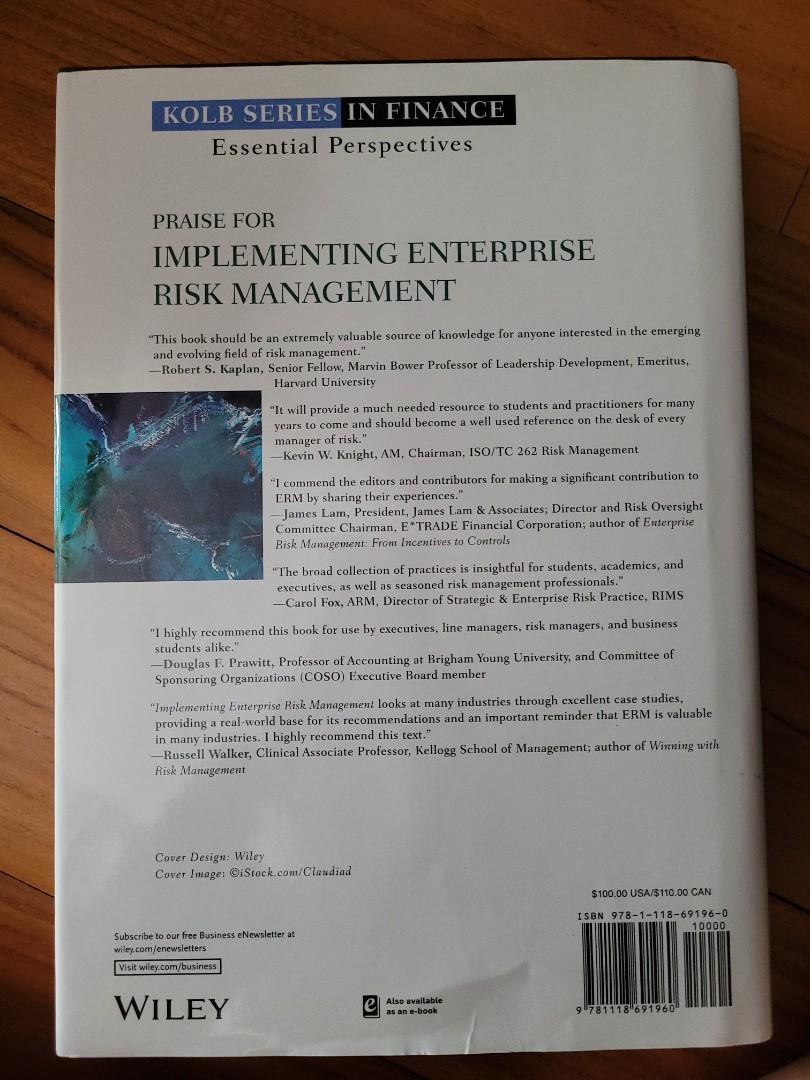 Implementing enterprise risk management, Hobbies & Toys, Books ...