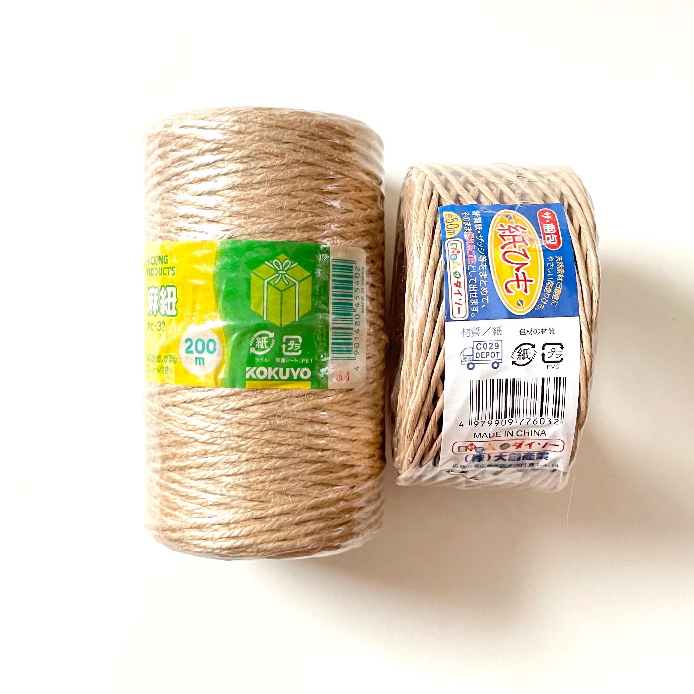 KOKUYO Hemp String / Daiso Paper String, 興趣及遊戲, 手作＆自家設計, 工藝用品及工具 ...