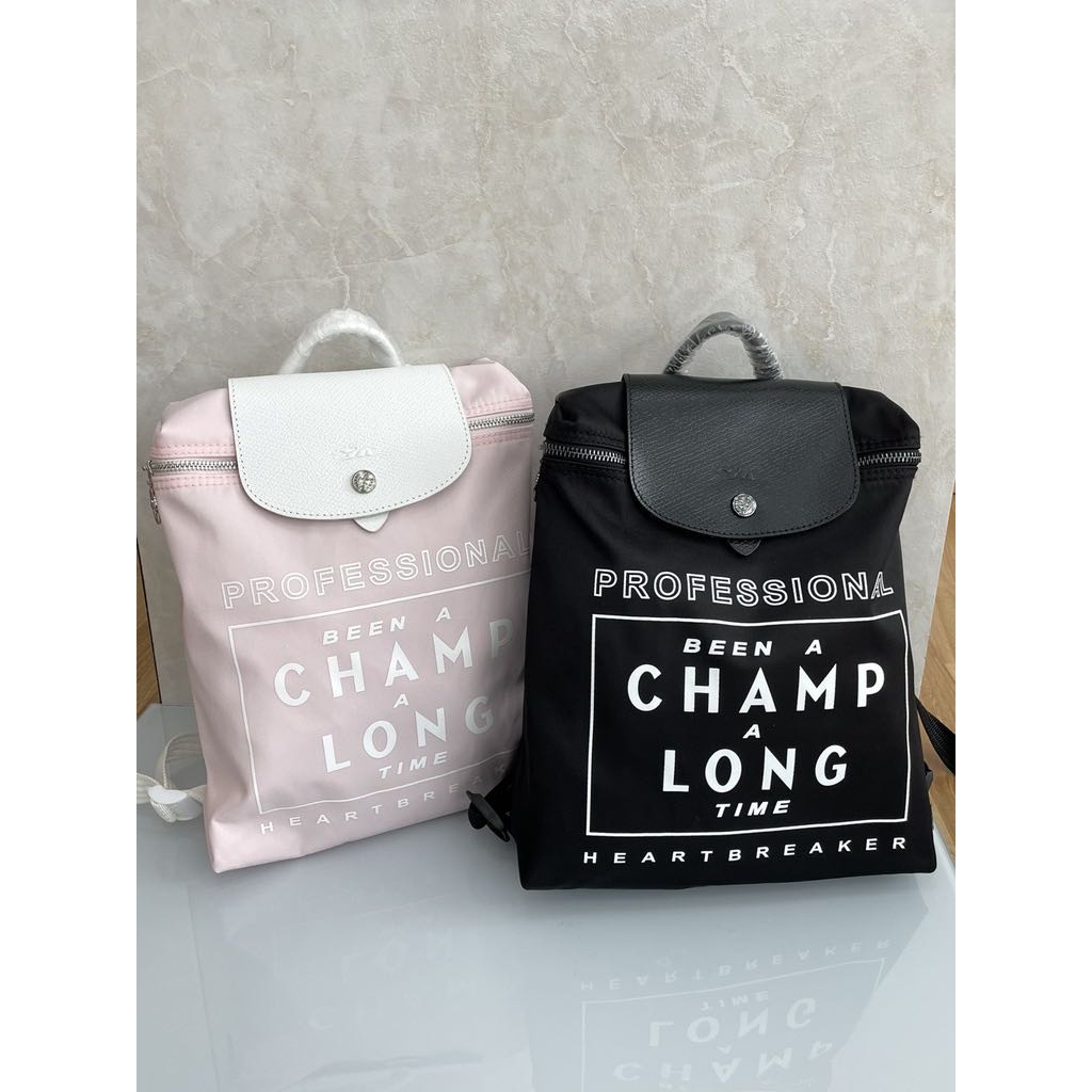 LC backpack nylon bag two colors with letters, Women's Fashion, Bags ...