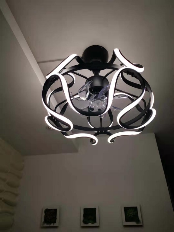LED ceiling light with invisible fan, Furniture & Home Living, Lighting ...
