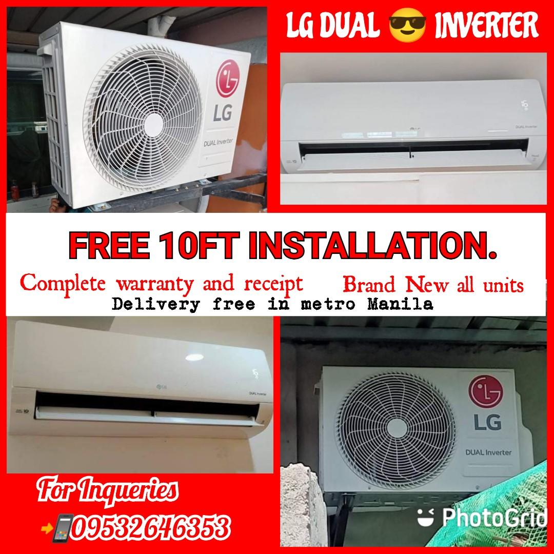 LG DUAL INVERTER SPLIT TYPE AIRCON BRAND NEW SEALED WITH FREE ...