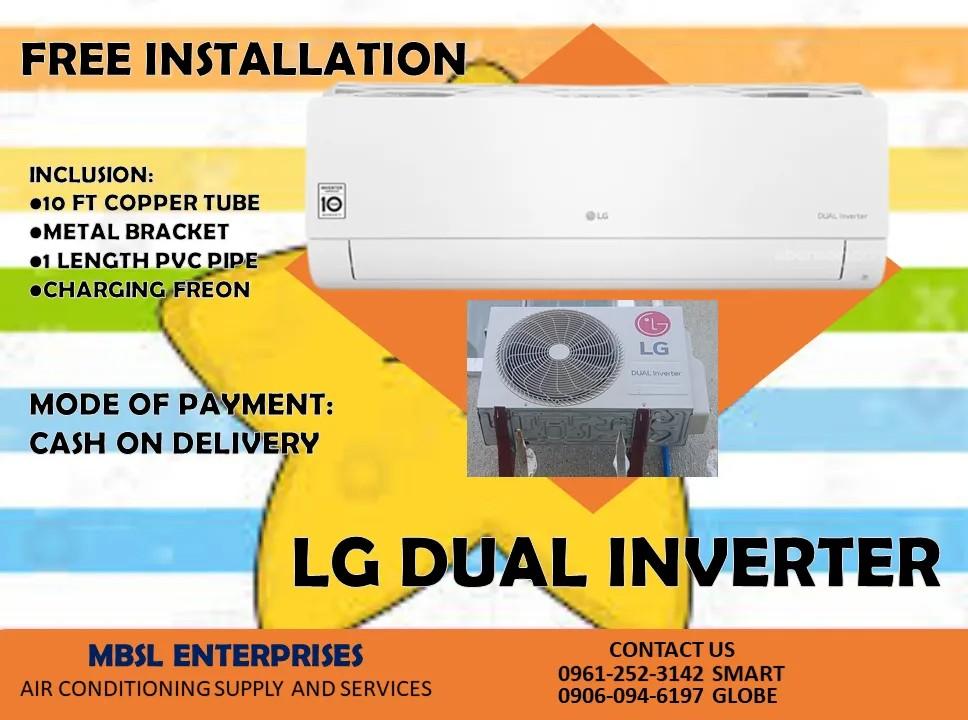 LG DUAL INVERTER SPLIT TYPE WITH FREE INSTALLATION, TV & Home ...