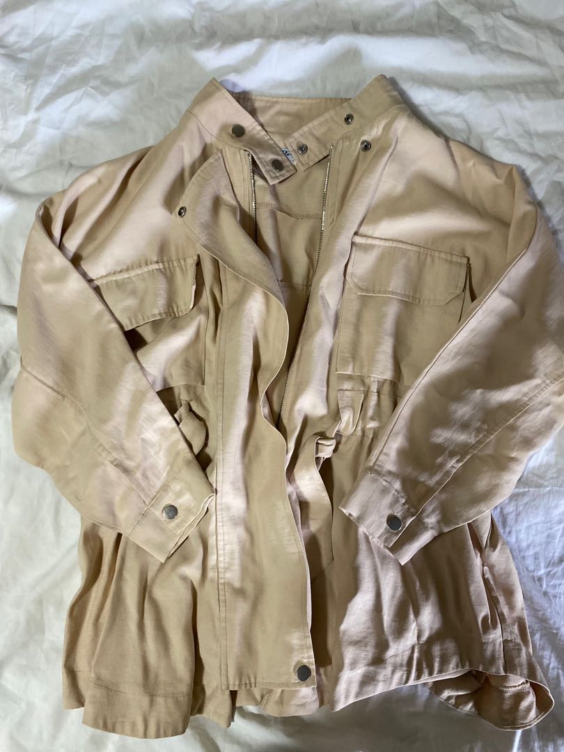light beige coat, Women's Fashion, Coats, Jackets and Outerwear on ...