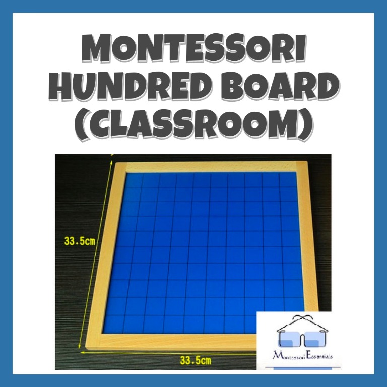 Montessori Hundred Board - Classroom Size (Counting Numbers 1 to 100 ...